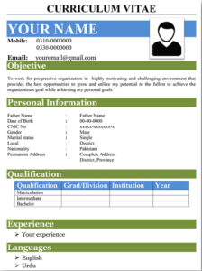 CV Templates - Balochistan Jobs