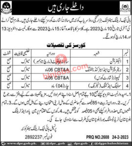 Hi-Tech Training Center Quetta Admissions 2023 - Balochistan Jobs