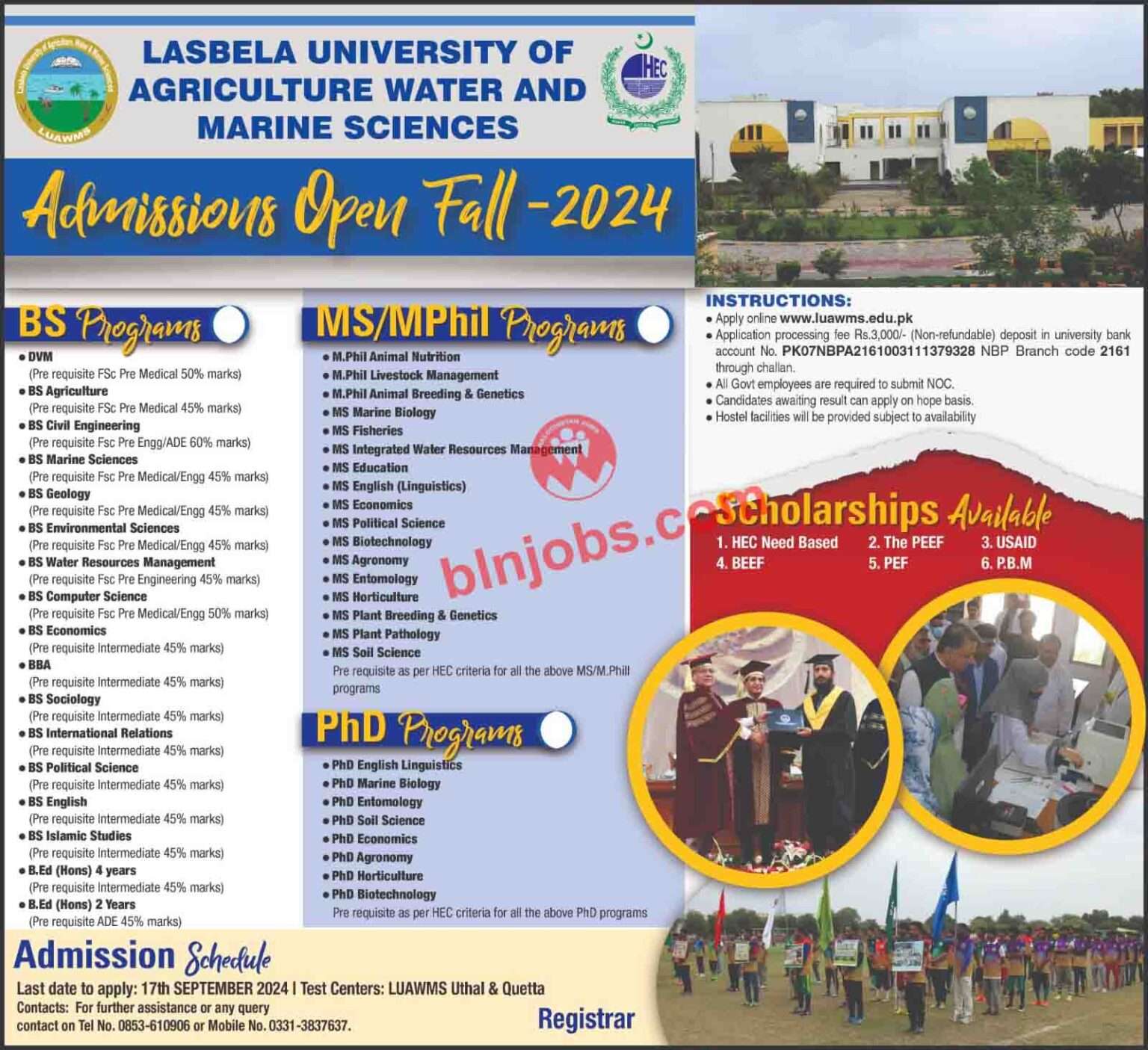 Lasbela University Of Agriculture, Water & Marine Science LUAWMS Uthal ...